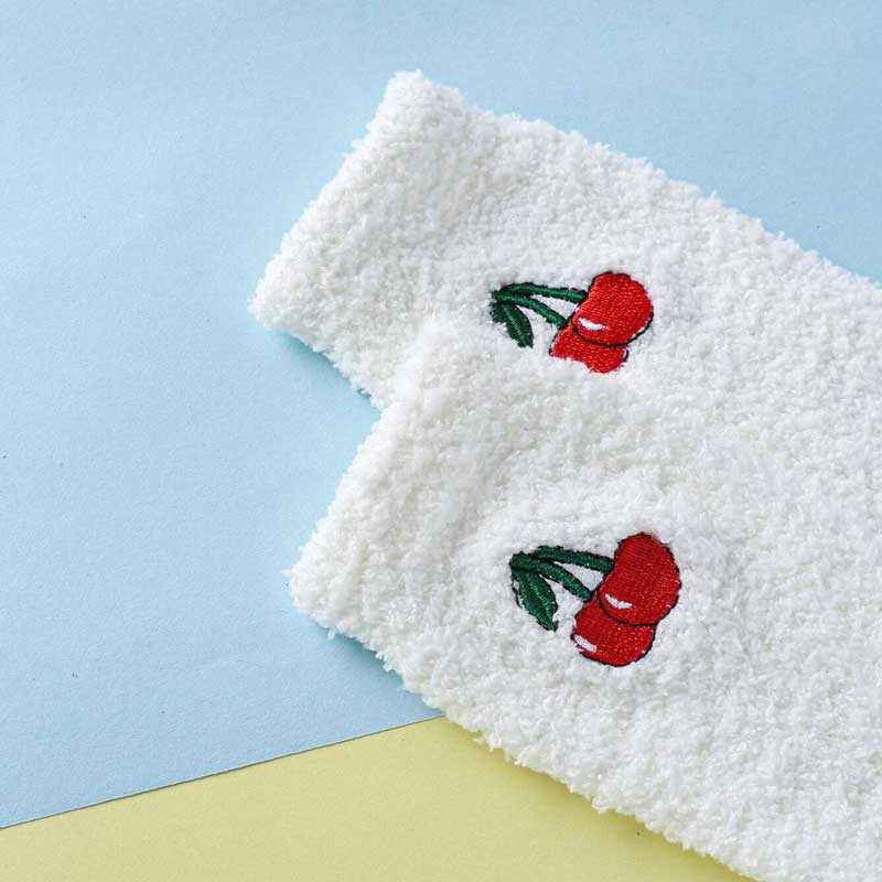 Buy Winter Warm Socks Women Thermal Fuzzy Socks Cute Kawaii White ...