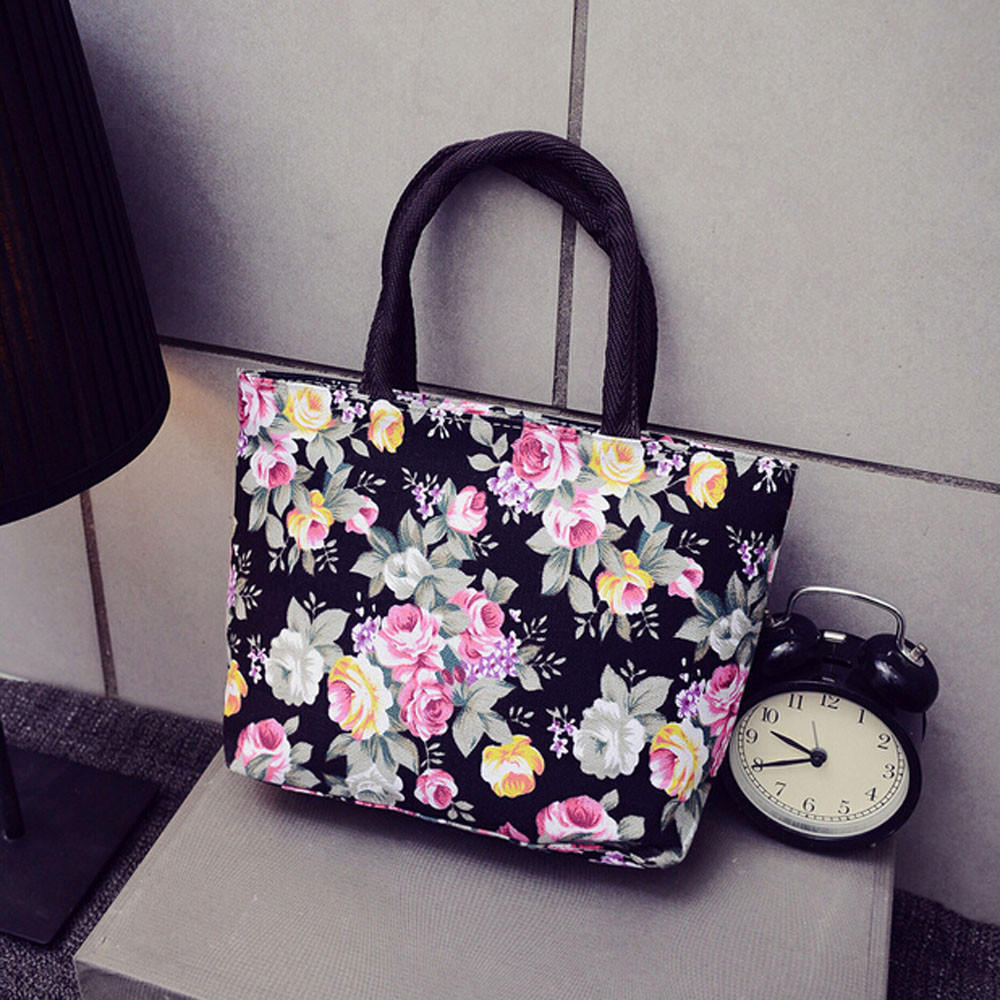 Buy Women Girls Fashion Printing Canvas Shopping Handbag Shoulder Tote ...