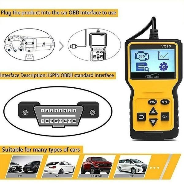 Buy New V310 OBDII Auto Car Diagnostic Scanner Car Code Reader ...