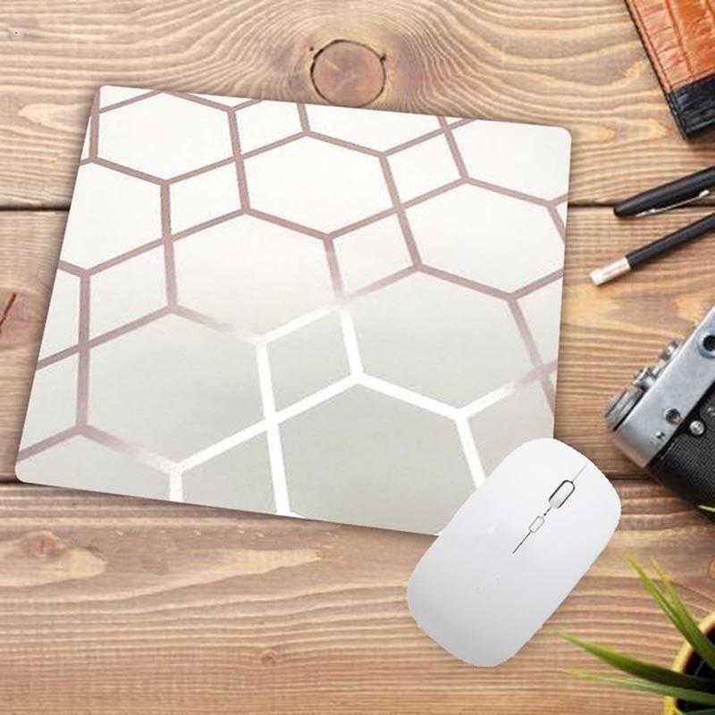 Buy 24*20cm White Pink Marble Laptop Gaming Mousepad Small Size Rubber ...