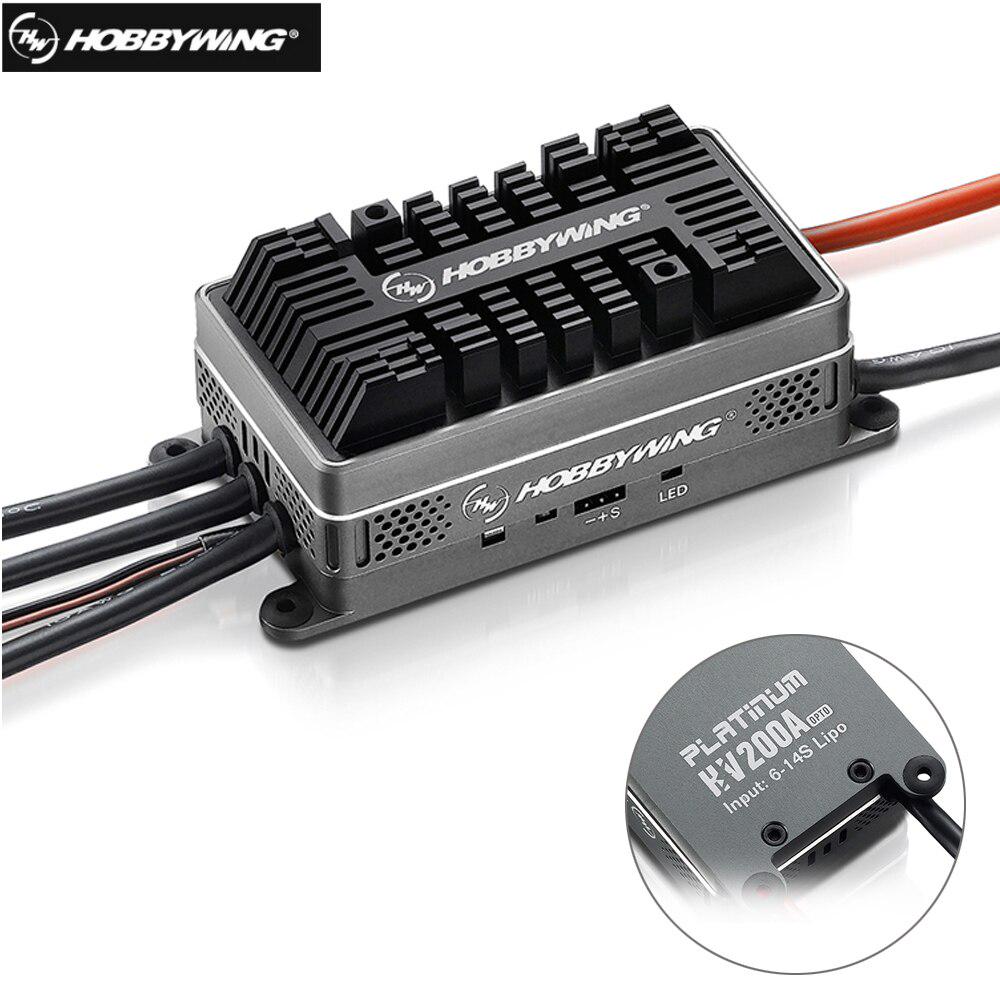 Buy Hobbywing Platinum 160A 200A HV V4 6-14S Lipo Brushless ESC for RC ...