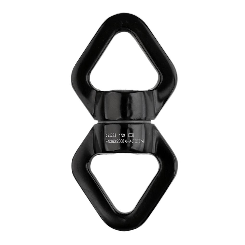 360 Degree Swivel Rope Connector Gear Mountaineering Spinning Carabiner ...