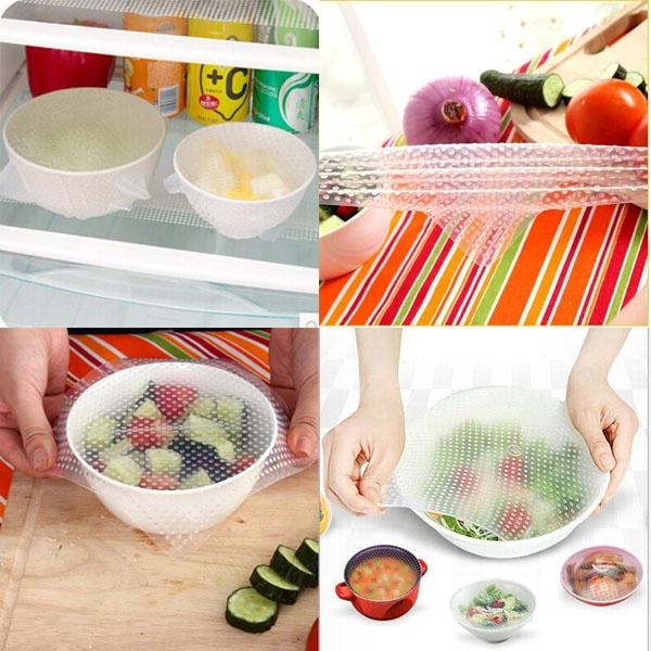 Buy Silicone Food Wrapper Seal Vacuum Food Magic Wrap Multifunctional ...