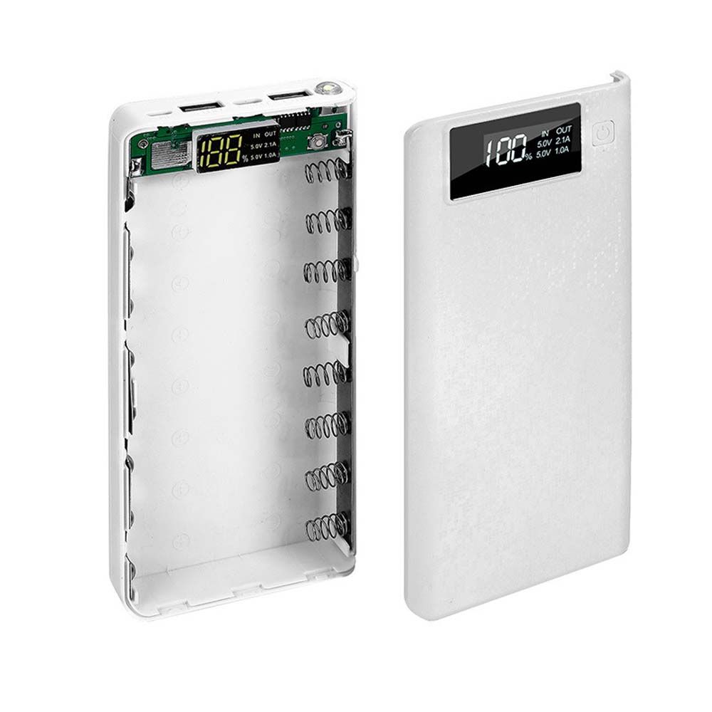 Buy Box LCD Digital Display Battery Box Shell Power Bank Case Battery ...