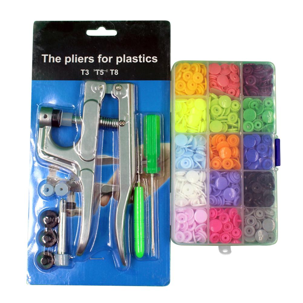 Buy DIY Family Dressmaker Kits T5 Hand Press Snap Button Pliers Tool ...
