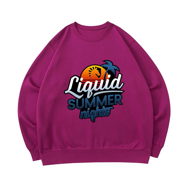 Men's 300 GSM 100% Cotton Sweatshirt Liquid Summer Nights Print Street ...