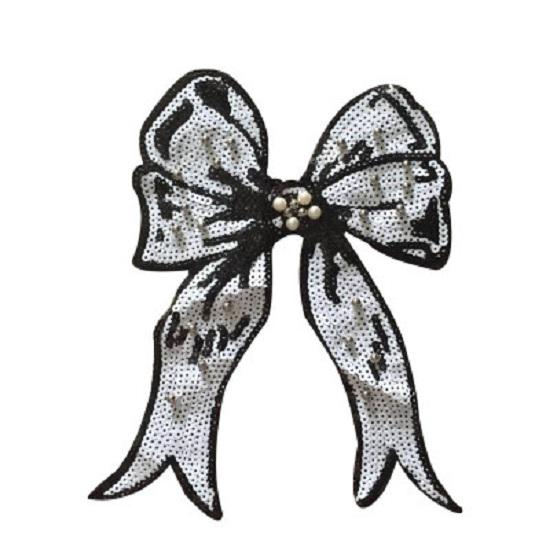 Buy 1 Pcs Fashion Bow Cloth Sequined Patch Stickers Repai Decor Affixed Clothing Accessories at ...