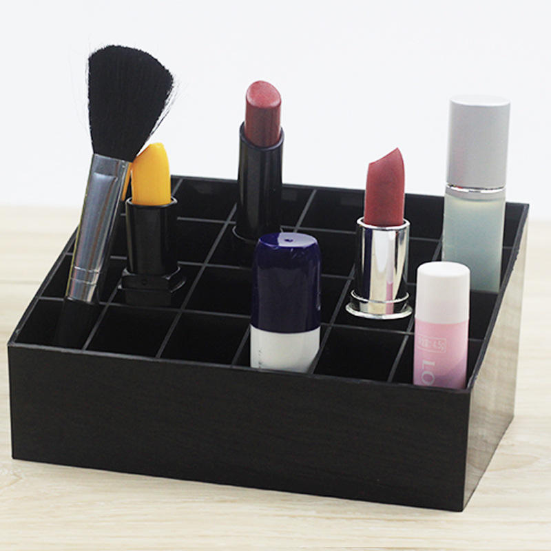 Buy 24 Grid Trapezoid Clear Makeup Display Lipstick Stand Case Cosmetic ...