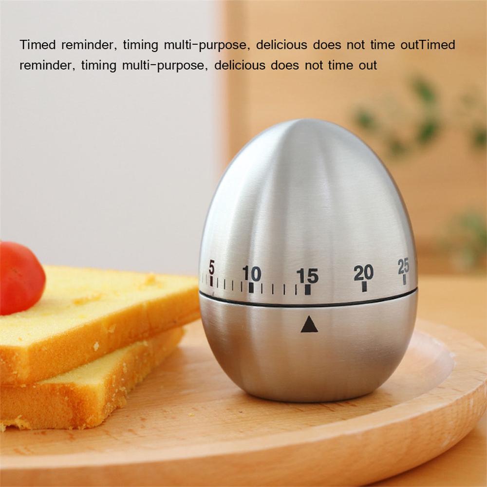 Stainless Steel Kitchen Timer Egg-shaped Timers For Home Cooking ...