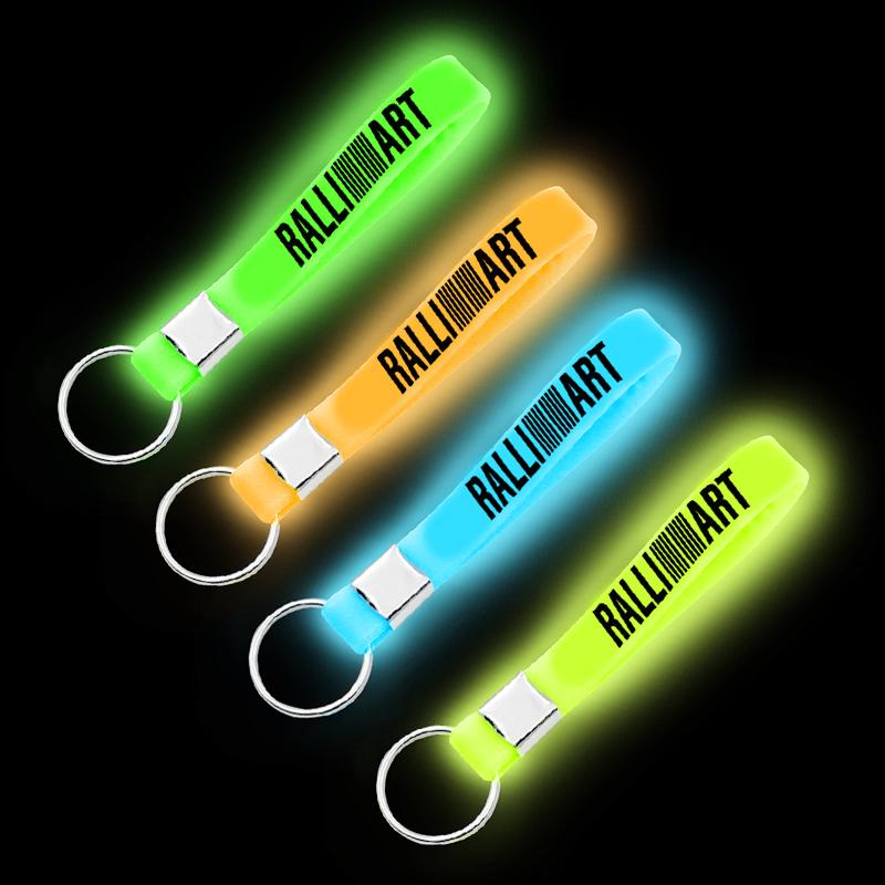 Luminous Silicone Emblem Badge Car Key Ring For M-itsubishi uygun ...