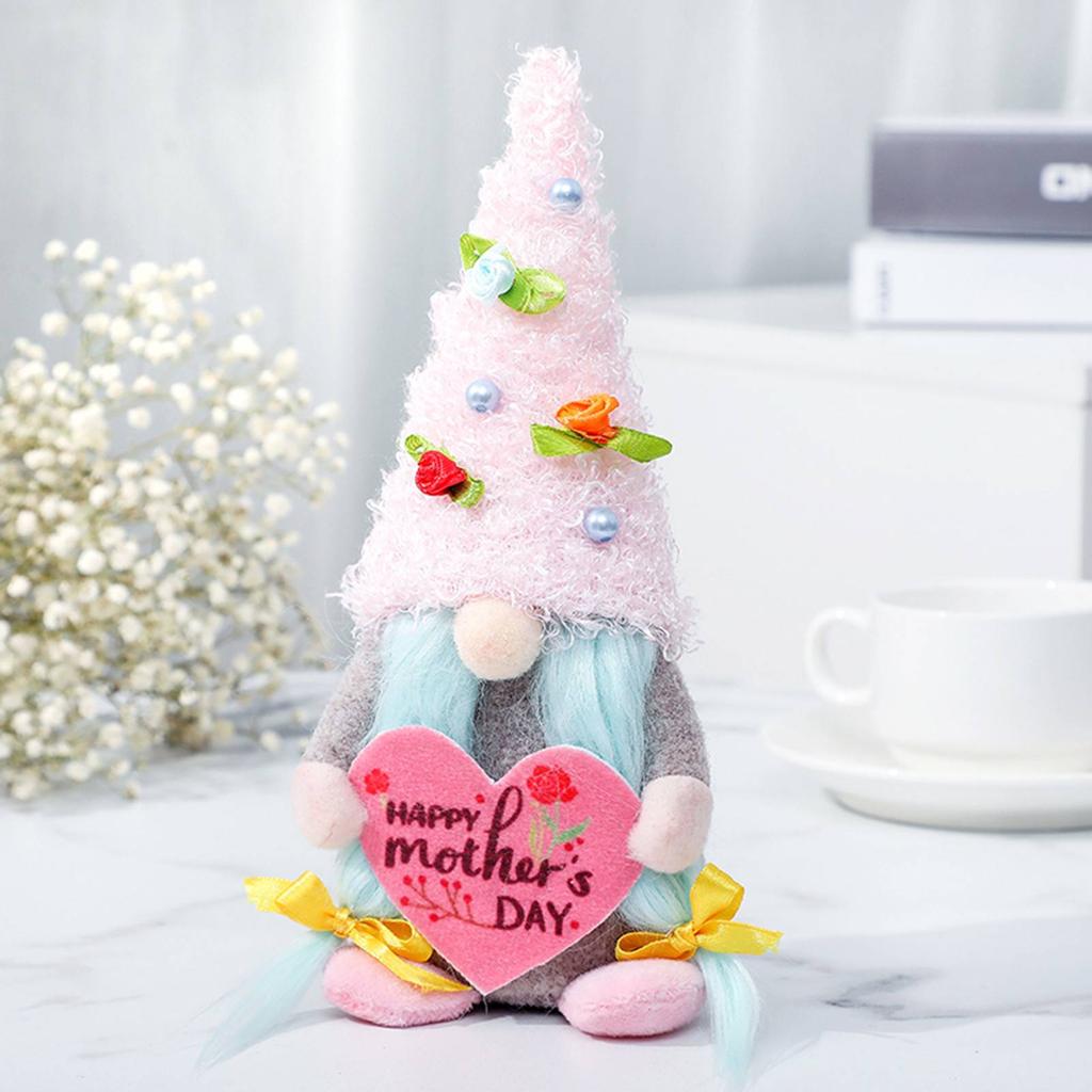 Buy Pink Gnome Spring Flowers Gnome Mother's Day Plush Gnomes Adorable ...
