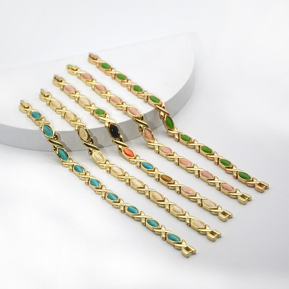 Buy Opal Magnet Bracelet Slimming Hematite Beaded Bracelets Men Care ...