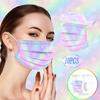 Buy 10PCS Adult Rainbow Printed Dust-Proof Disposable Mask Protection ...