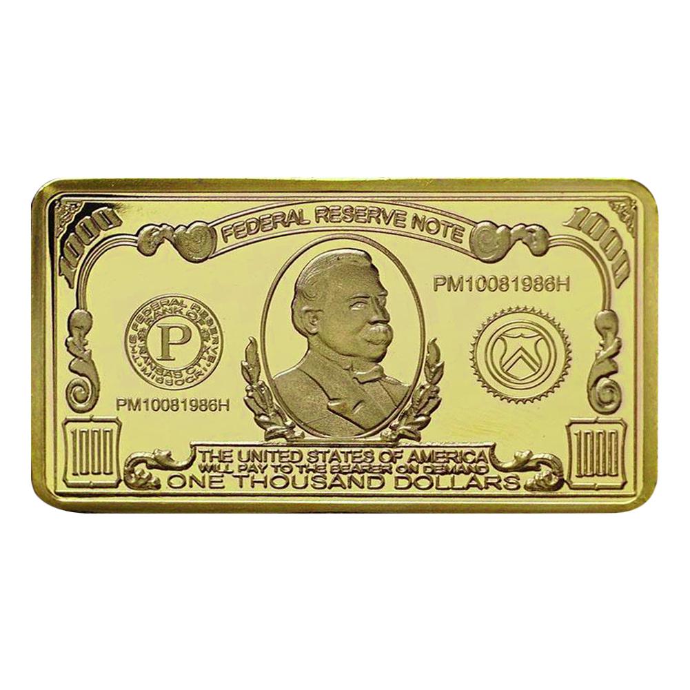 Buy US$22nd and 24th President Grover Cleveland's $1,000 Gold-plated ...