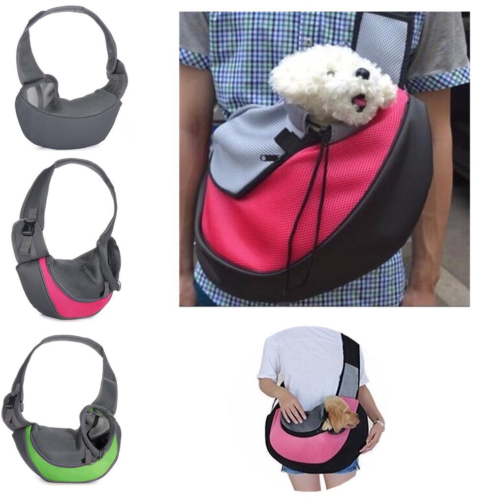 Buy Pet Carrier Outdoor Puppy Handbag Pouch Mesh Oxford Single Sling ...
