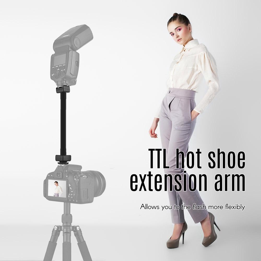 Buy Flexible i-TTL Hot Shoe Extension Shelf Rod Flash Light Speedlite ...