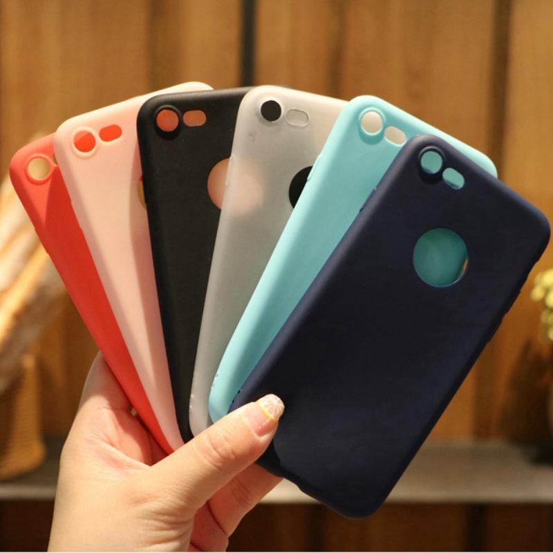Buy For Samsung Huawei Xiaomi Redmi Slim Solid Color Soft TPU Back ...