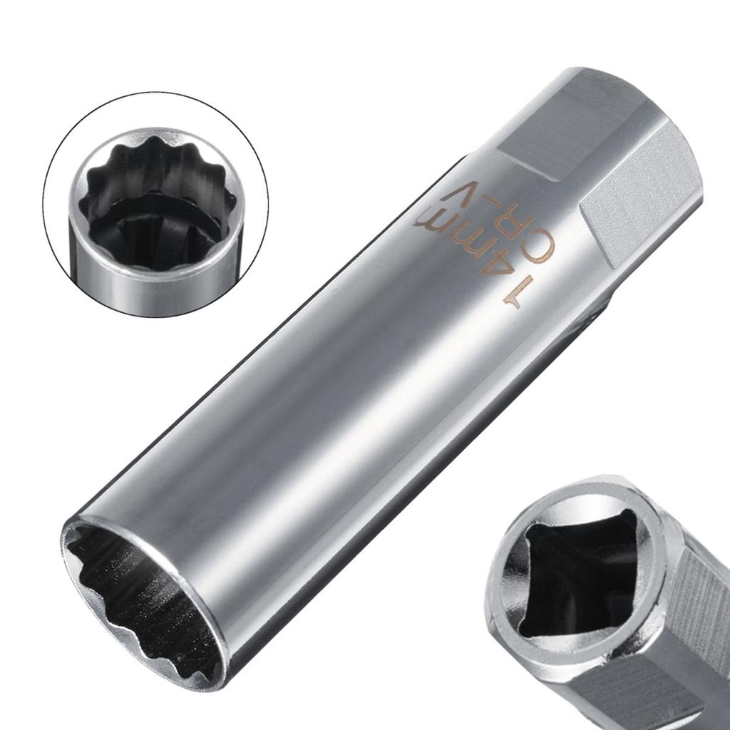 Buy 14mm Auto Socket Wrench Thin Wall 12-point Removal 3/8'' Drive For ...