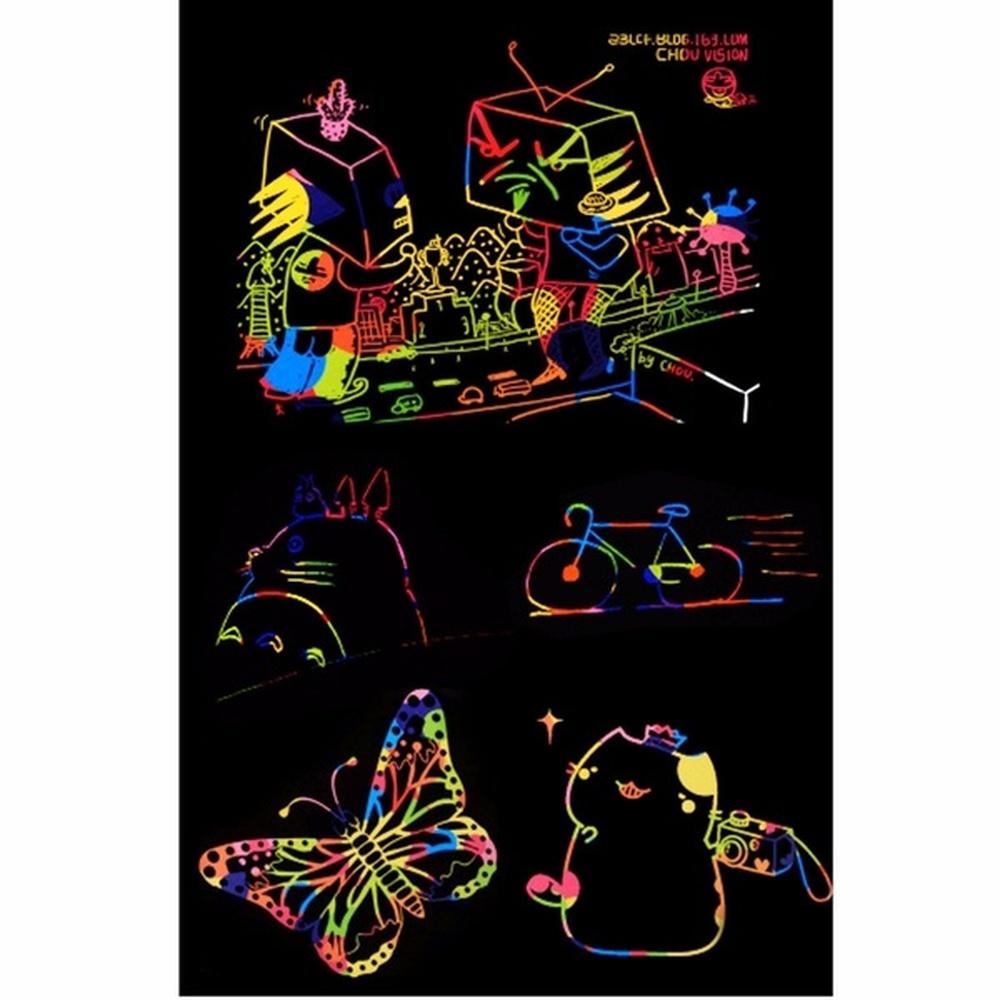 Buy DIY Handmade Creative Children Graffiti Colorful Scratch Paper at ...
