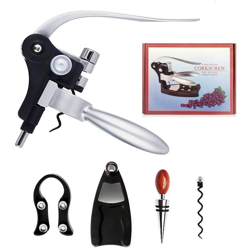 Wine Bottle Opener 5pcs/set Rabbit Corkscrew Kit with Foil Cutter Wine ...