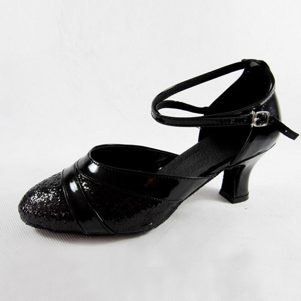 Buy Women's Ballroom Tango Latin Salsa Dancing Shoes Sequins Social ...