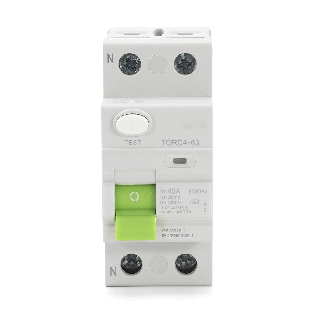 Buy Ac 2P 6Ka Rccb Rcd 230V Residual Current Circuit Breaker Differential Breaker Safety Switch ...