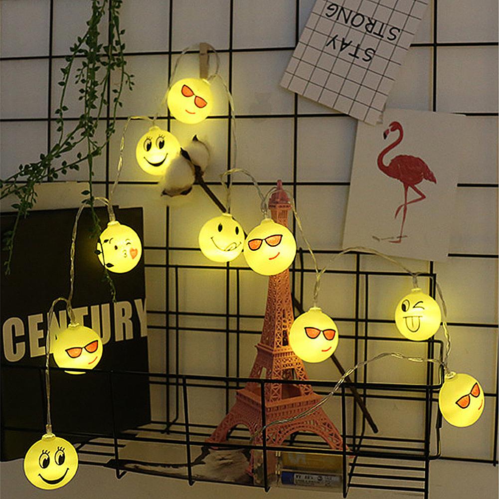 Buy Emoticon String Lights Emoji Led Fairy Light for Birthday Party ...