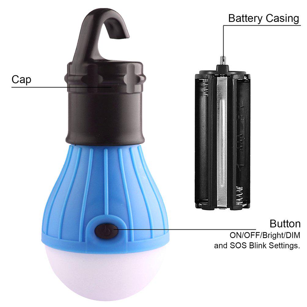OUTAD 3 LED Ultra Bright Outdoor Handle Camping Lamp Tent Light Bulb ...