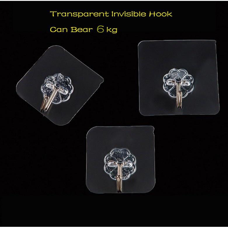 Buy Door Hook Adhesive Wall Hooks Transparent Anti-skid Traceless Heavy ...