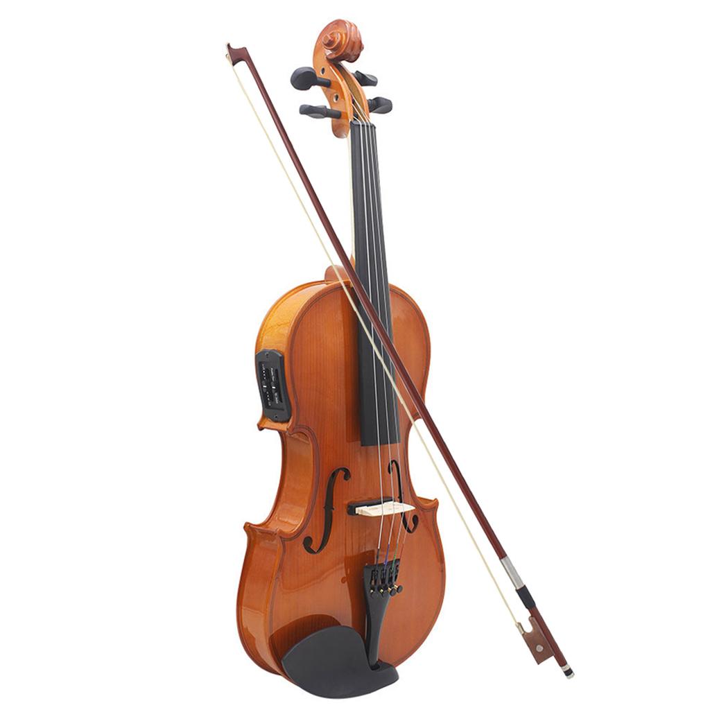 Buy 44 Full Size Natural Acoustic EQ Violin Fiddle Solid Wood Spruce ...
