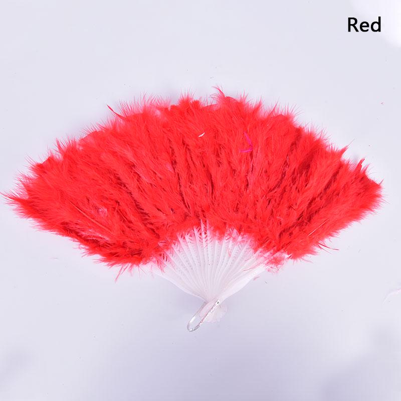 Buy Fashion Feather Fan Dance Props Hand Goose Feather Folding ...