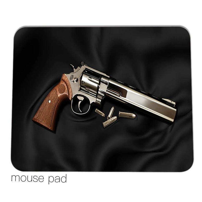 Modern Style Cool Gun Pistol Mouse Mats Electric Laser Printed Mouse ...
