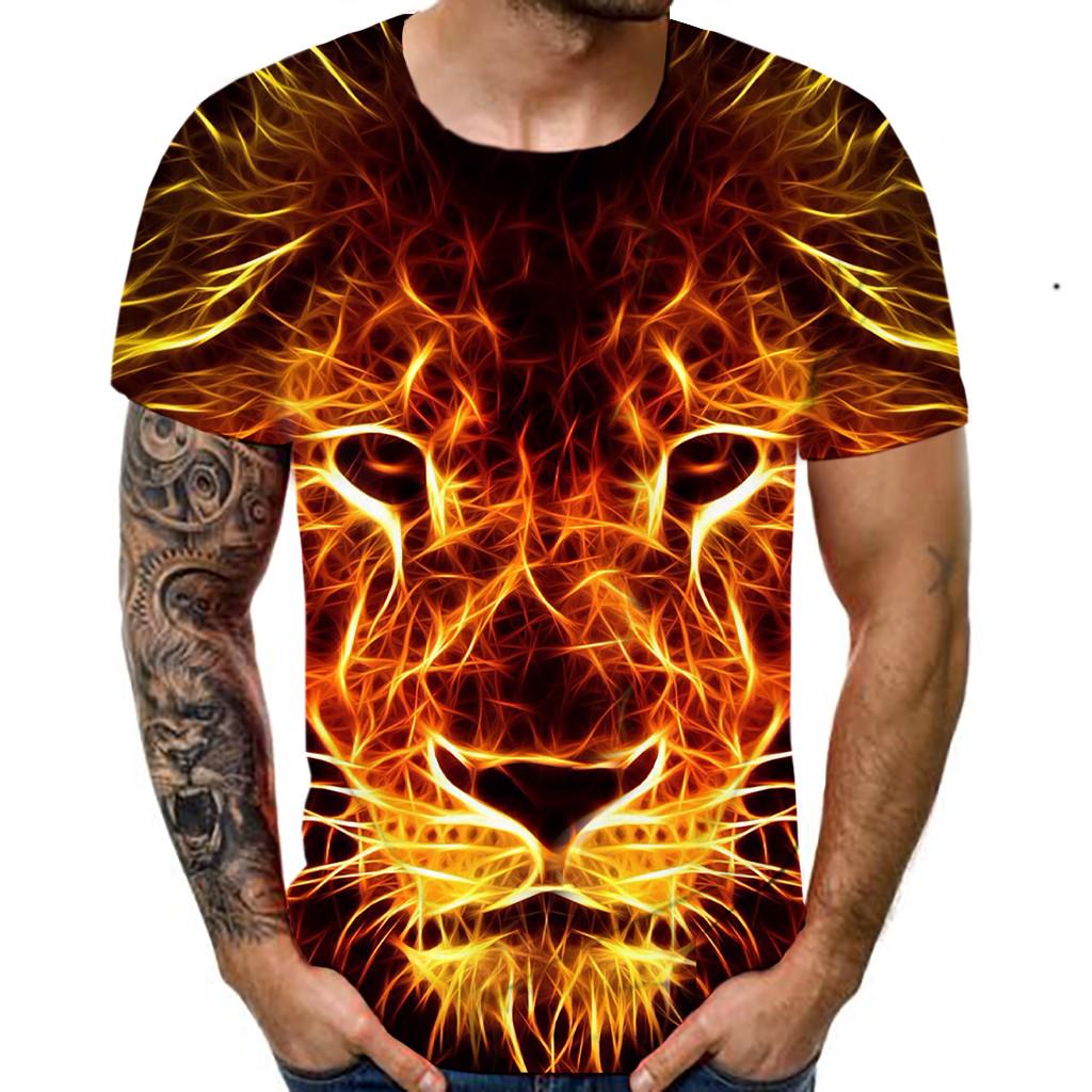 Buy [MFstore] Mens Fashion Printing Tees Shirt Short Sleeve T-Shirt ...