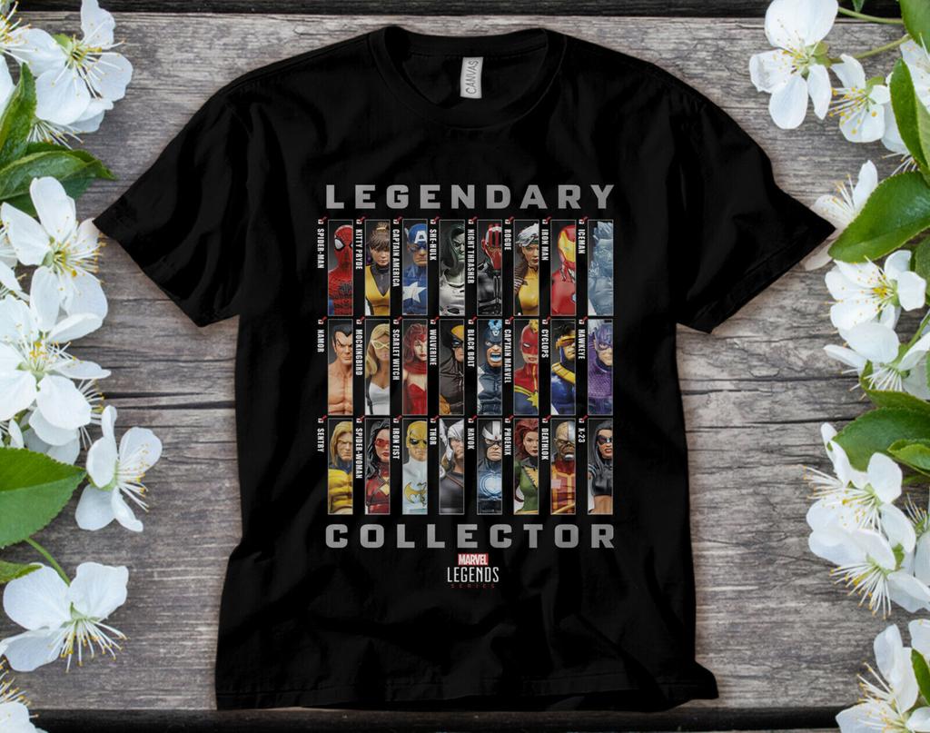 Buy Marvel Legends Series Legendary Collector Checklist Unisex Tshirt ...