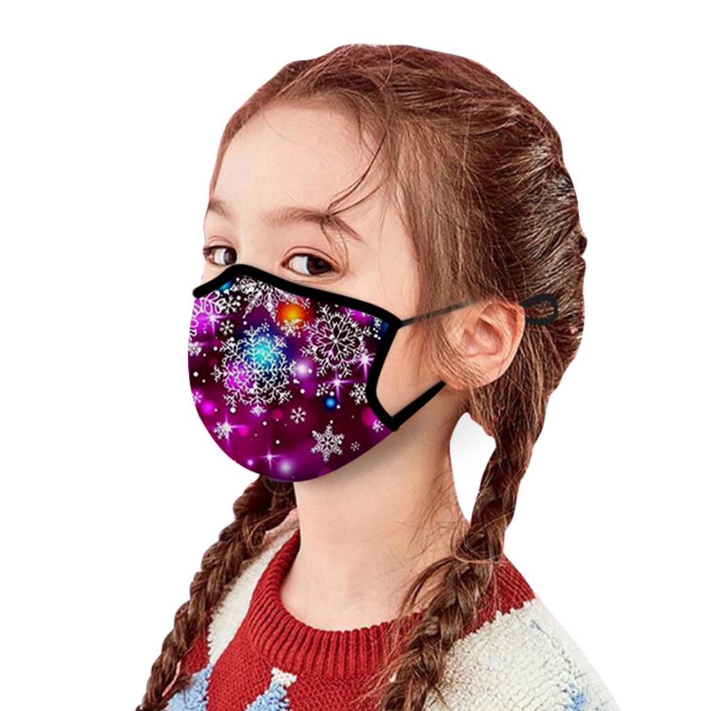 SOC Childrens Christmas Washable And Reusable Snowflake Print ...