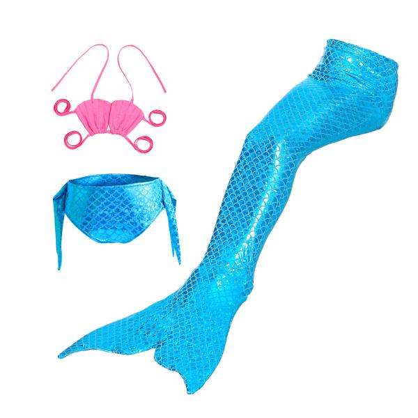 Buy Mermaid Tail Princess Dress Set Baby Girls Bathing Split Swimsuit ...