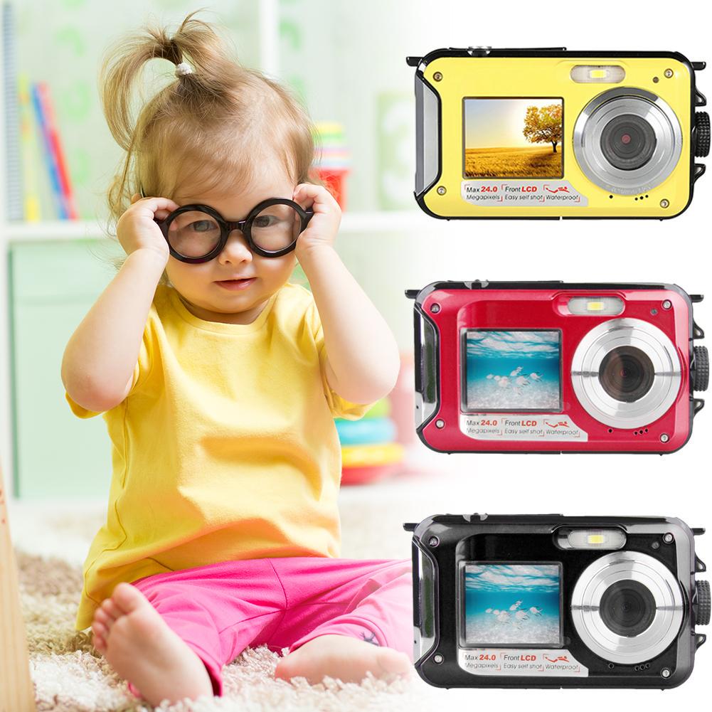 Pro Waterproof Game 24MP Double Screen Underwater Kids Camera Mini ...