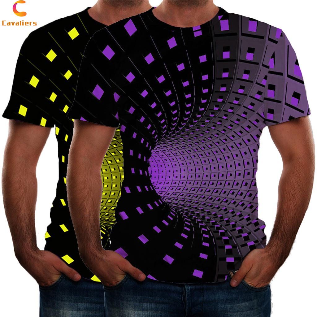 Buy Fashion Men's 3D Printing Round Neck Short Sleeve Shirt Top Blouse ...