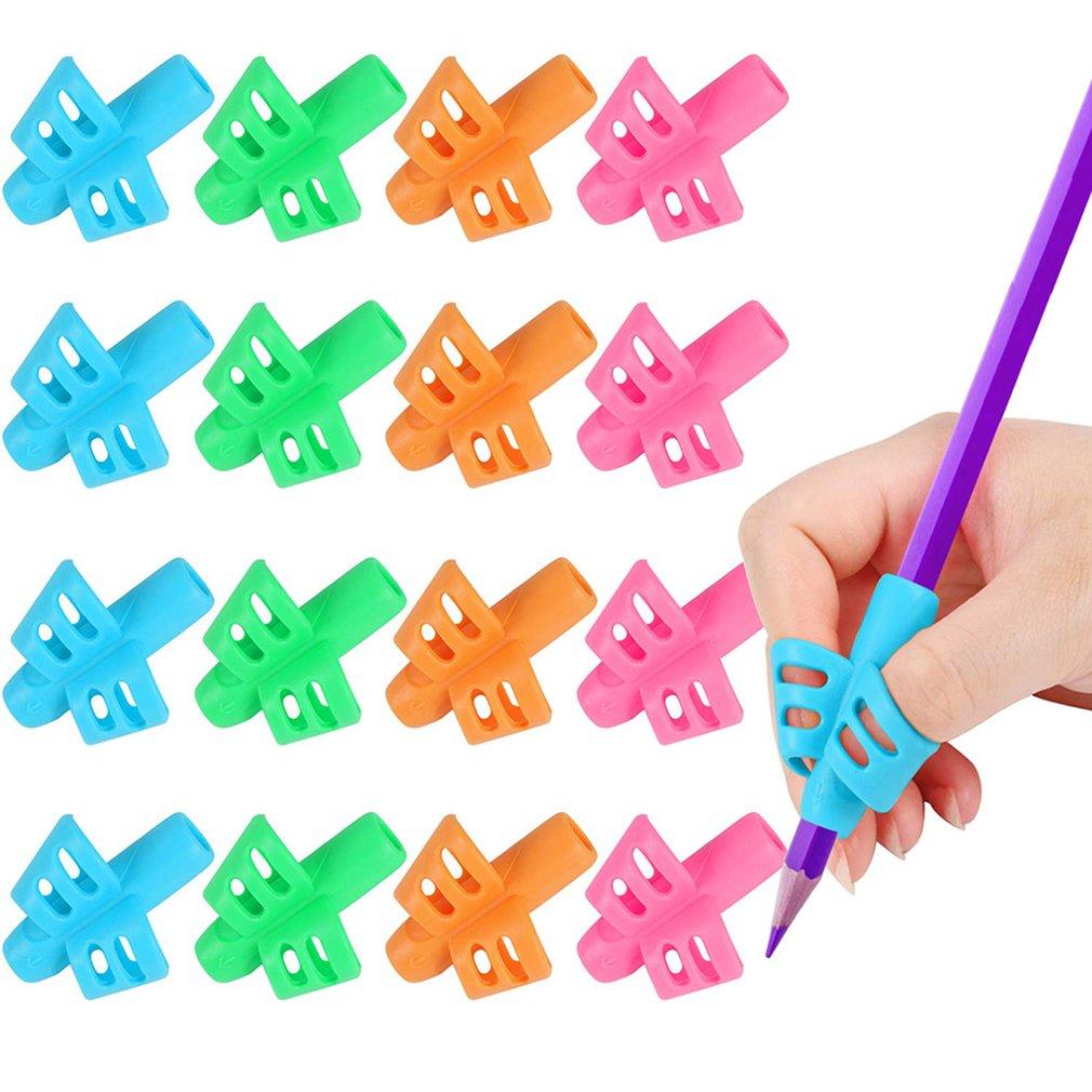 Buy 16 pcs/lot Kids Pen Holder Silicone Baby Learning Writing Tool ...