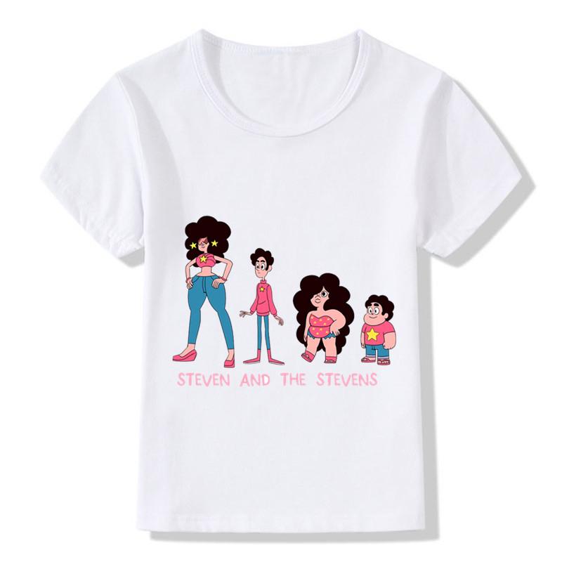Buy Cartoon Steven Universe Steven Print T Shirt Kids The Stevens Fight ...