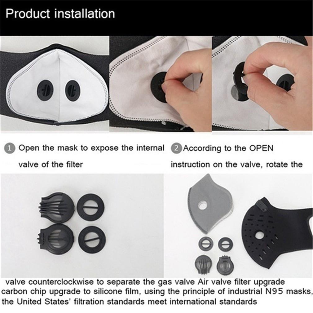 Buy Black Breathing Valve Mask Part Accessories Air Assembly DIY N95 ...