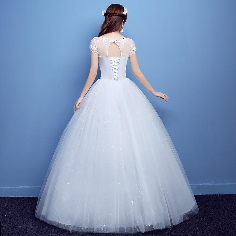 Buy Wedding Dress Winter Bride Wedding Shoulder Thin Wedding Ladies ...