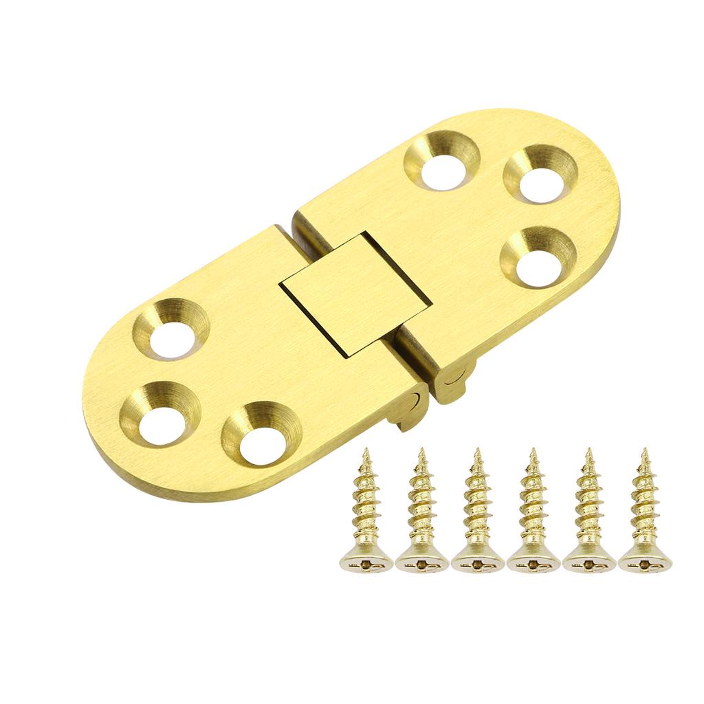 Buy BESTOMZ 1PC Folding Hinges Semi-circular Solid Brass Concealed ...