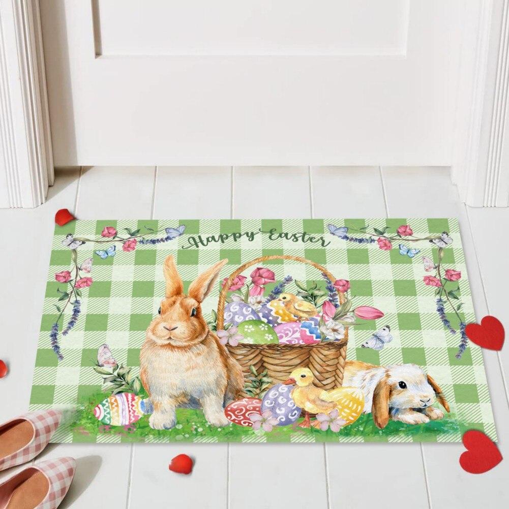 Kjøp Creative Easter Anti-Skid Door Mat Bunny Gnome Egg Pattern Floor ...