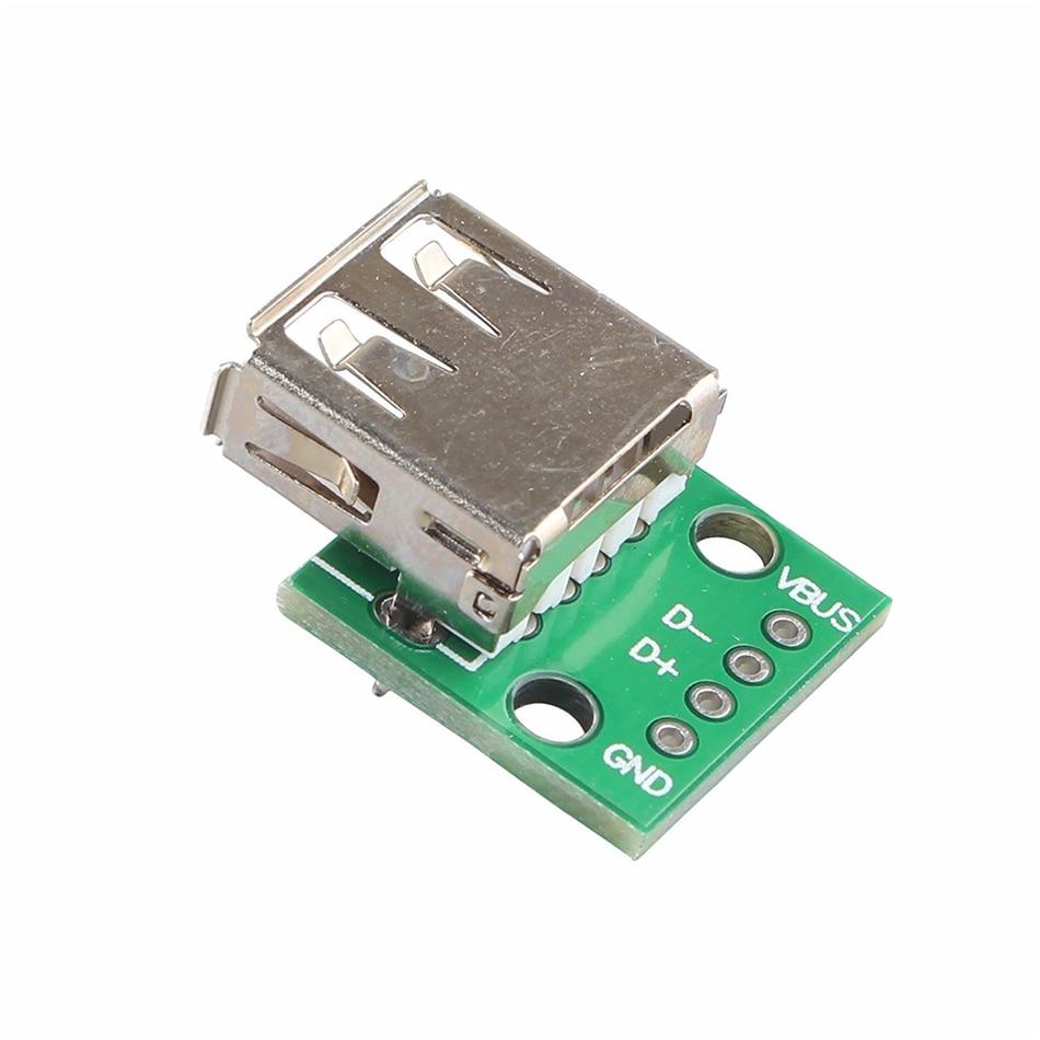 Buy Aokin 10Pcs USB Type A Female Socket Breakout Board Adapter ...