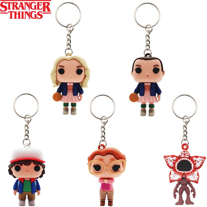 Stranger Things Eleven Dustin Barbara Demogorgon Pvc Keychain Pendant ...