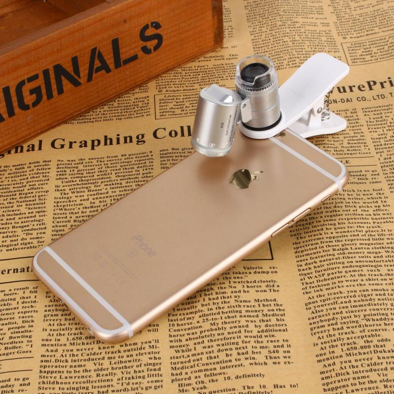 Buy 60X Mobile Phone Clip Type Magnifying Glass Mobile Phone Lens ...