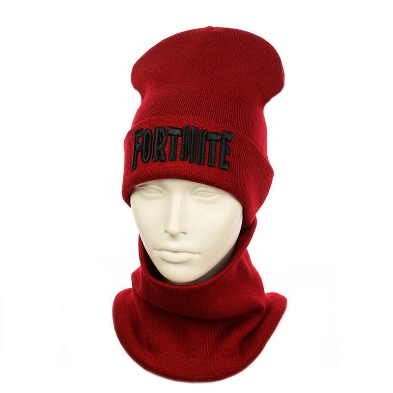Buy Winter children's hat + snood "Fornite / Fortnight" red 52-58 cm at ...