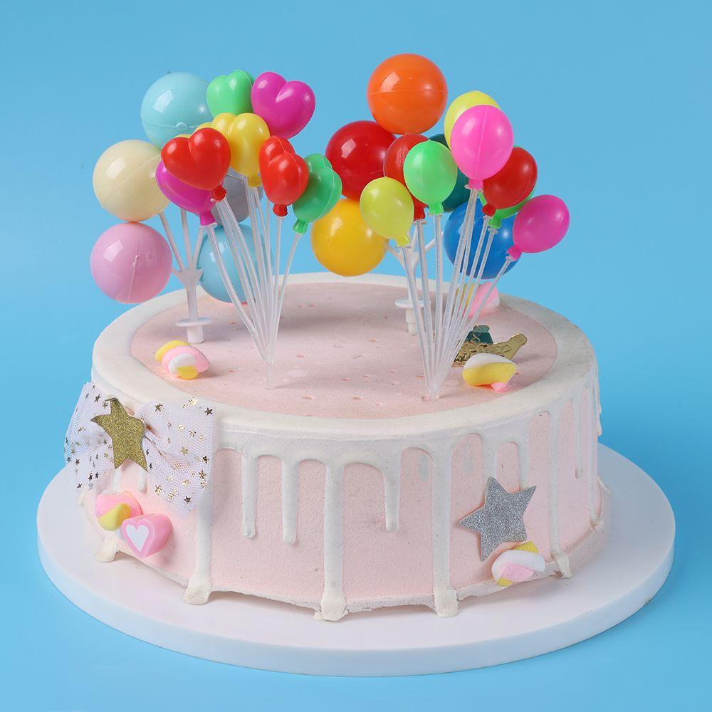 Buy Cake Top Deco Multi Color Balloon Flags Tag Cupcake Topper Rainbow ...