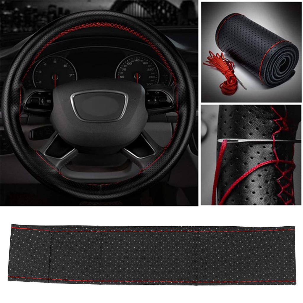 Cheap Universal 38Cm 15'' DIY Car Truck Leather Steering Wheel Cover ...